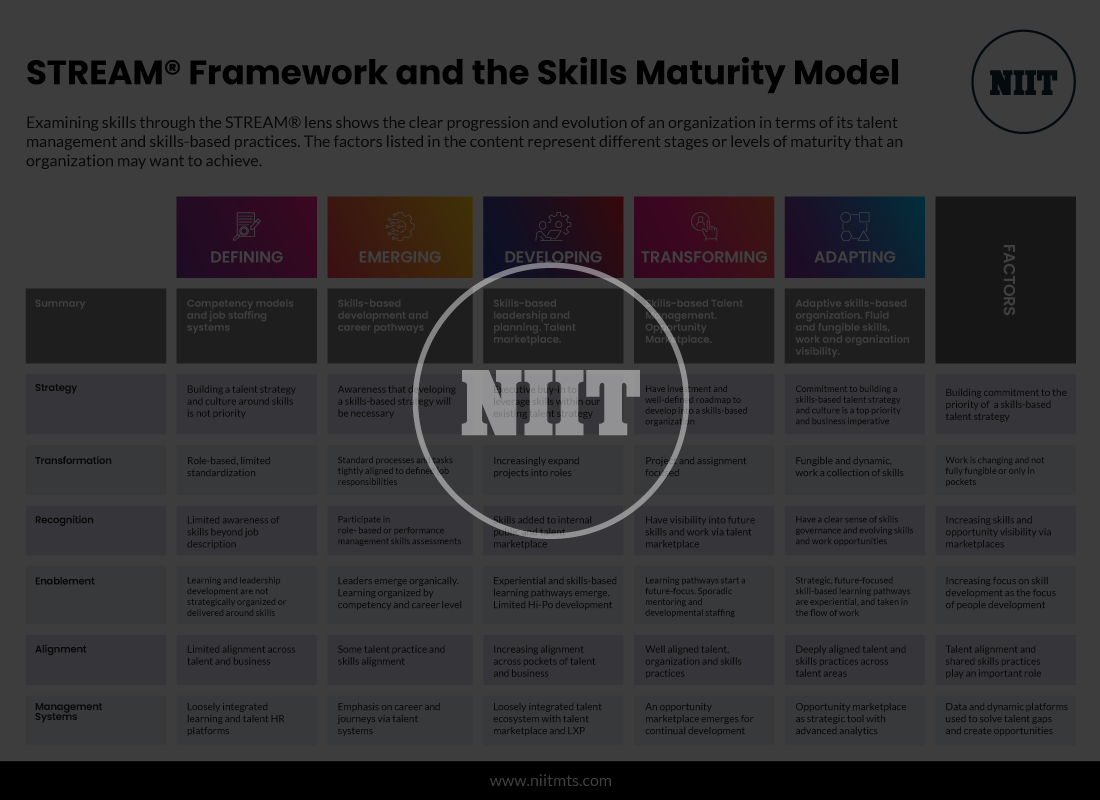 STREAM Framework and the Skills Maturity Model | NIIT