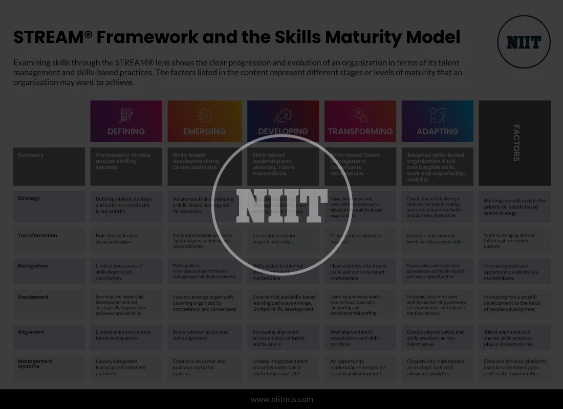 STREAM Framework and the Skills Maturity Model | NIIT